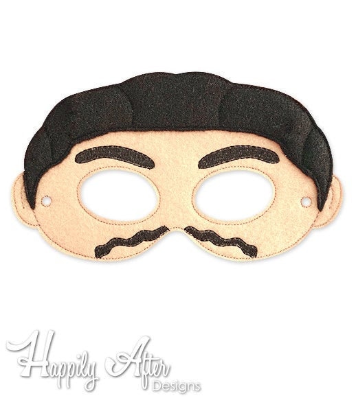 Suave Man Mask Embroidery Design Man Mask Machine | Etsy