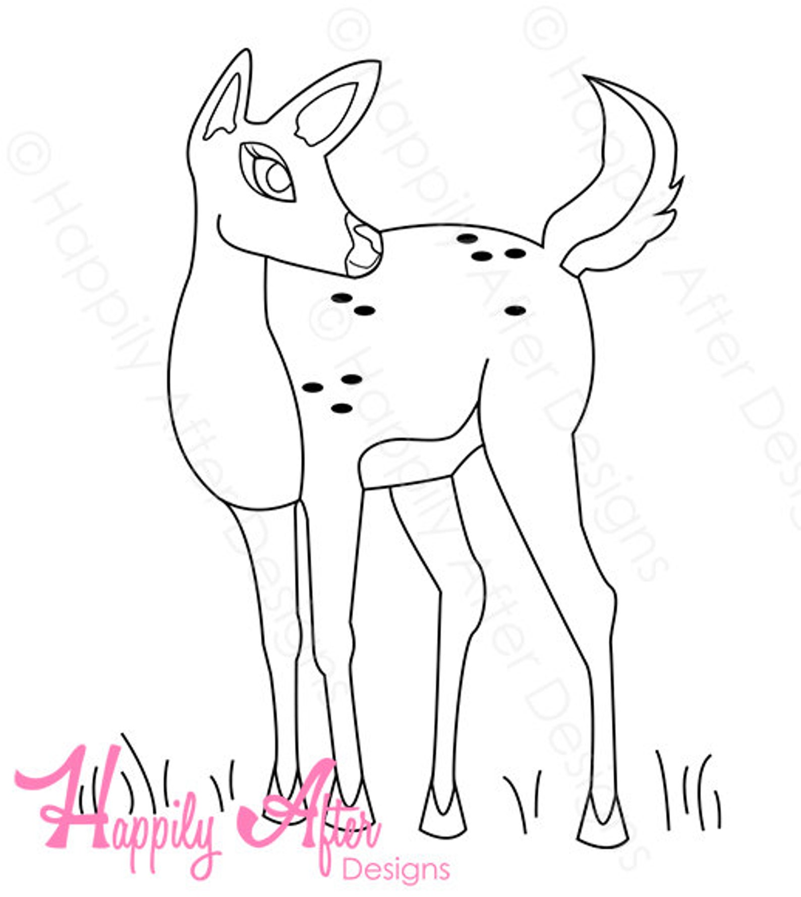 Deer Hand Embroidery Pattern, Deer Pattern, Woodland Animal, Hand ...