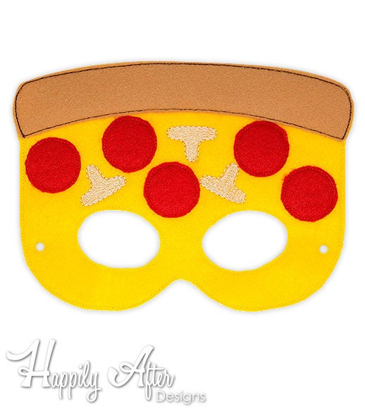 Pizza Mask Embroidery Design Food Mask Machine Embroidery | Etsy