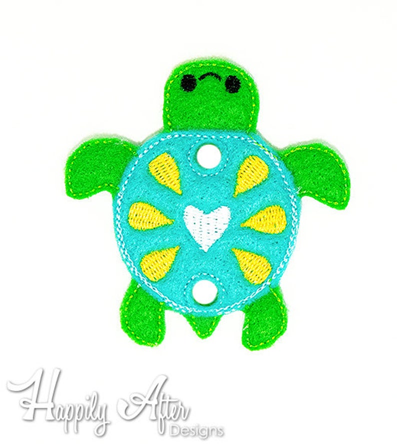 Sea Turtle Straw Topper Embroidery Design Turtle Straw - Etsy
