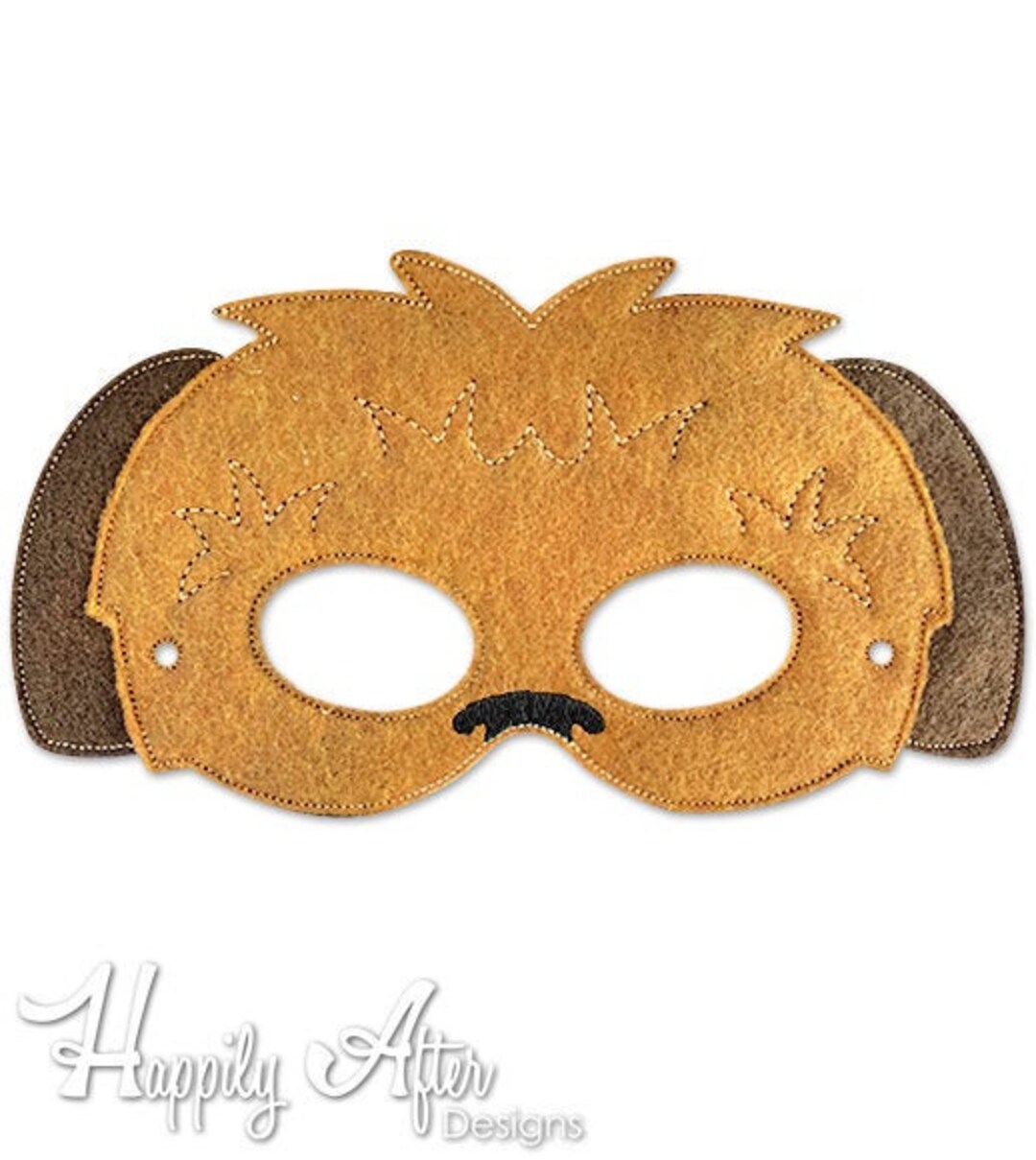 Shaggy Dog Mask Embroidery Design, Pet Mask, Machine Embroidery, ITH ...