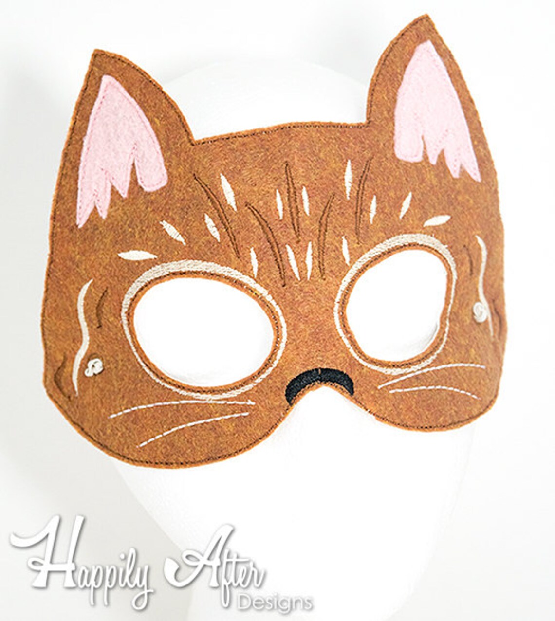 Multicolored Cat Mask Embroidery Design Kitty Mask Machine - Etsy