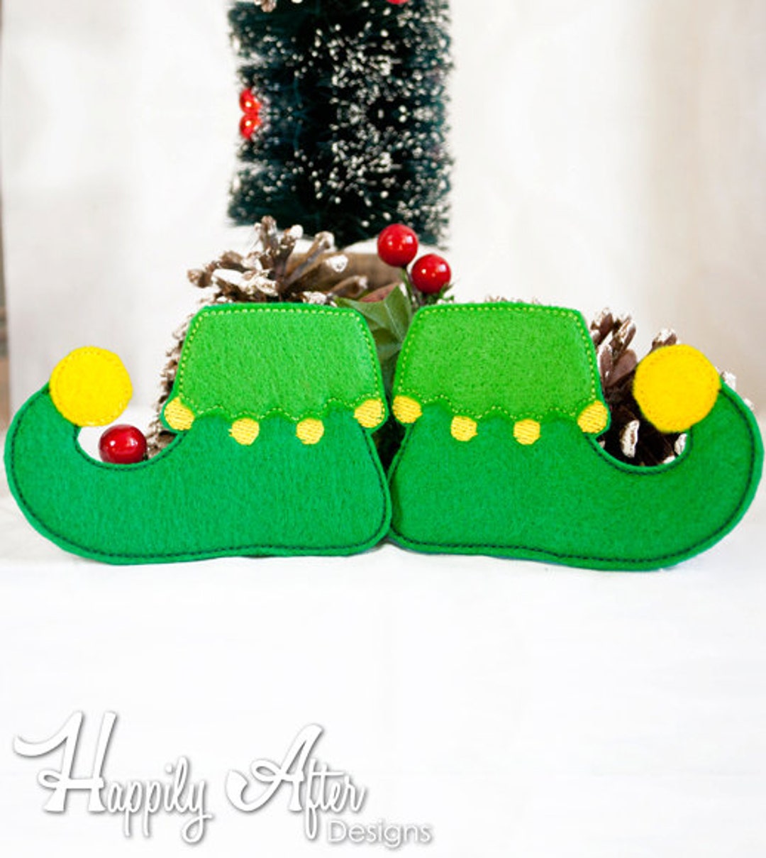 Elf Shoes Feltie Embroidery Design, Christmas Feltie, Elf Feltie ...