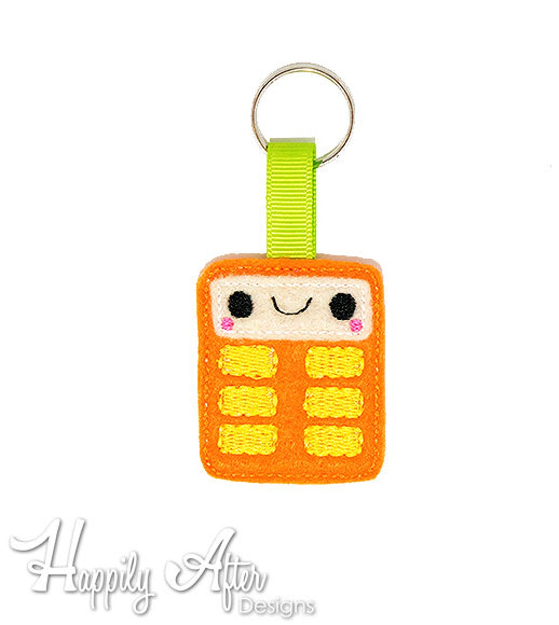 Calculator Keychain Embroidery Design Kawaii Math Keychain | Etsy