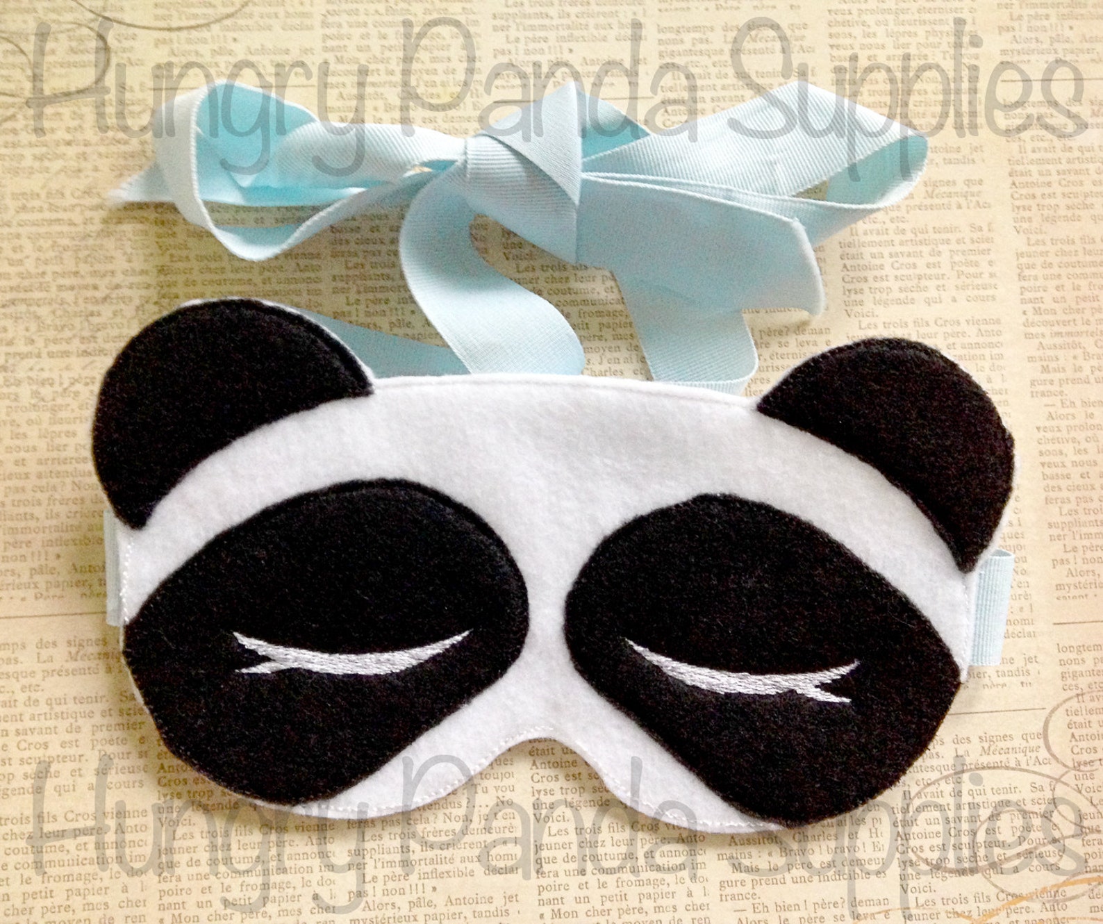 Panda Sleep Mask Embroidery Design, Sleep Mask, Machine Embroidery, ITH ...