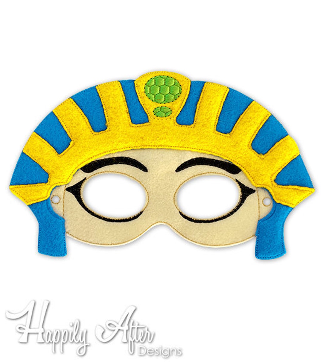 Pharaoh Mask Embroidery Design, Pharaoh Mask, Machine Embroidery, ITH ...