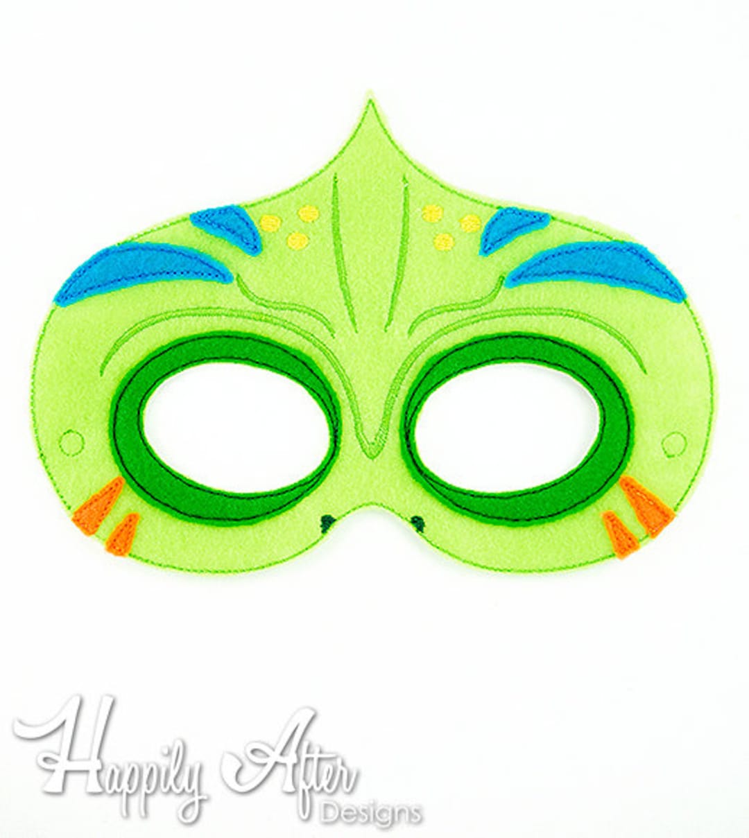 Chameleon Mask Embroidery Design, Lizard Mask, Machine Embroidery, ITH ...