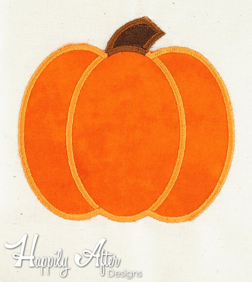 Pumpkin Applique Embroidery Design, Pumpkin Applique, Autumn Applique ...