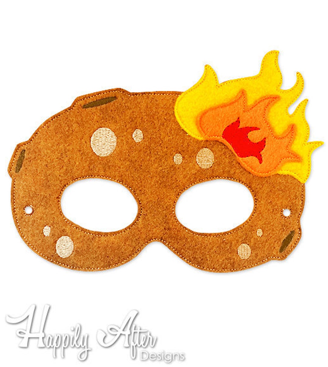 Meteor Mask Embroidery Design, Rock Mask, Machine Embroidery, ITH Mask ...