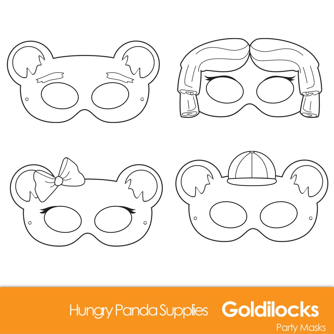 Goldilocks and the Three Bears Printable Masks, Goldilocks Costume ...