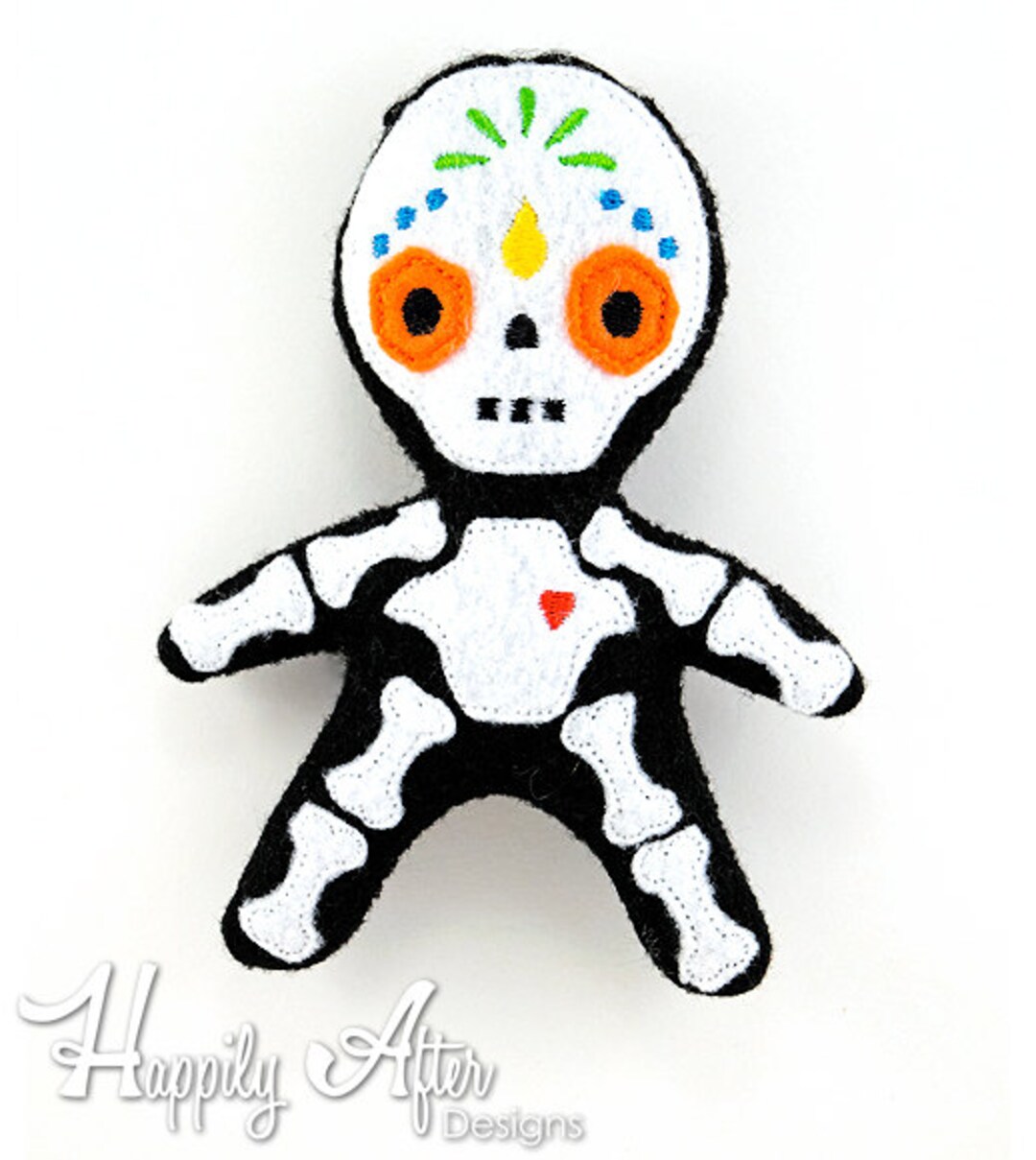 Skeleton Stuffie Embroidery Design, Halloween, Skeleton, Skeleton ...