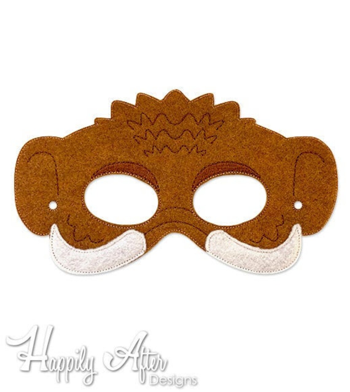Mammoth Mask Embroidery Design, Mammoth Mask, Machine Embroidery, ITH ...