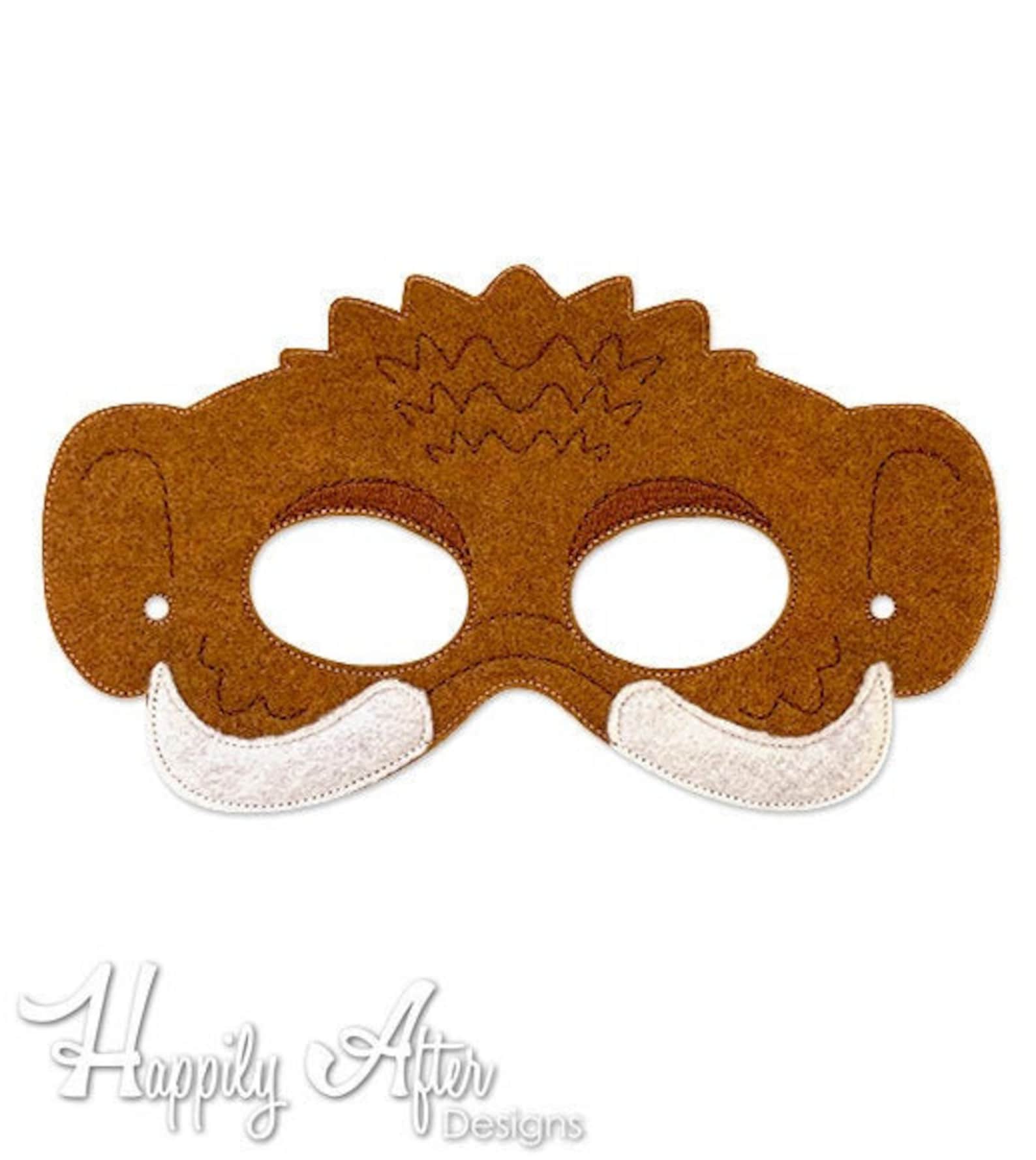 Mammoth Mask Embroidery Design, Mammoth Mask, Machine Embroidery, ITH ...