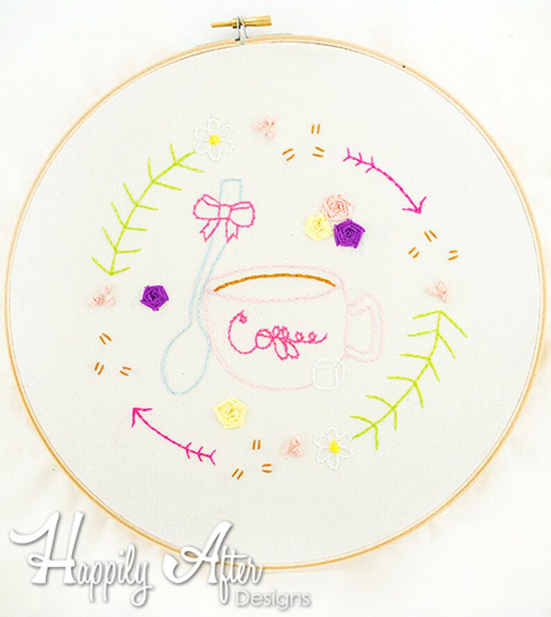 Coffee Hand Embroidery Pattern Coffee Pattern Sugar Hand - Etsy