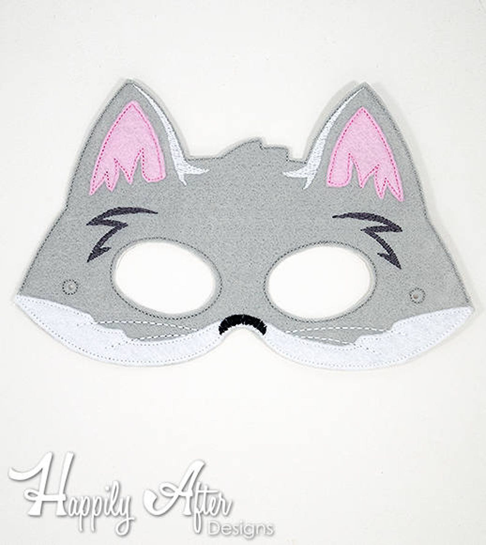 Cats Mask Embroidery Design Pack Cat Mask Striped Tabby - Etsy