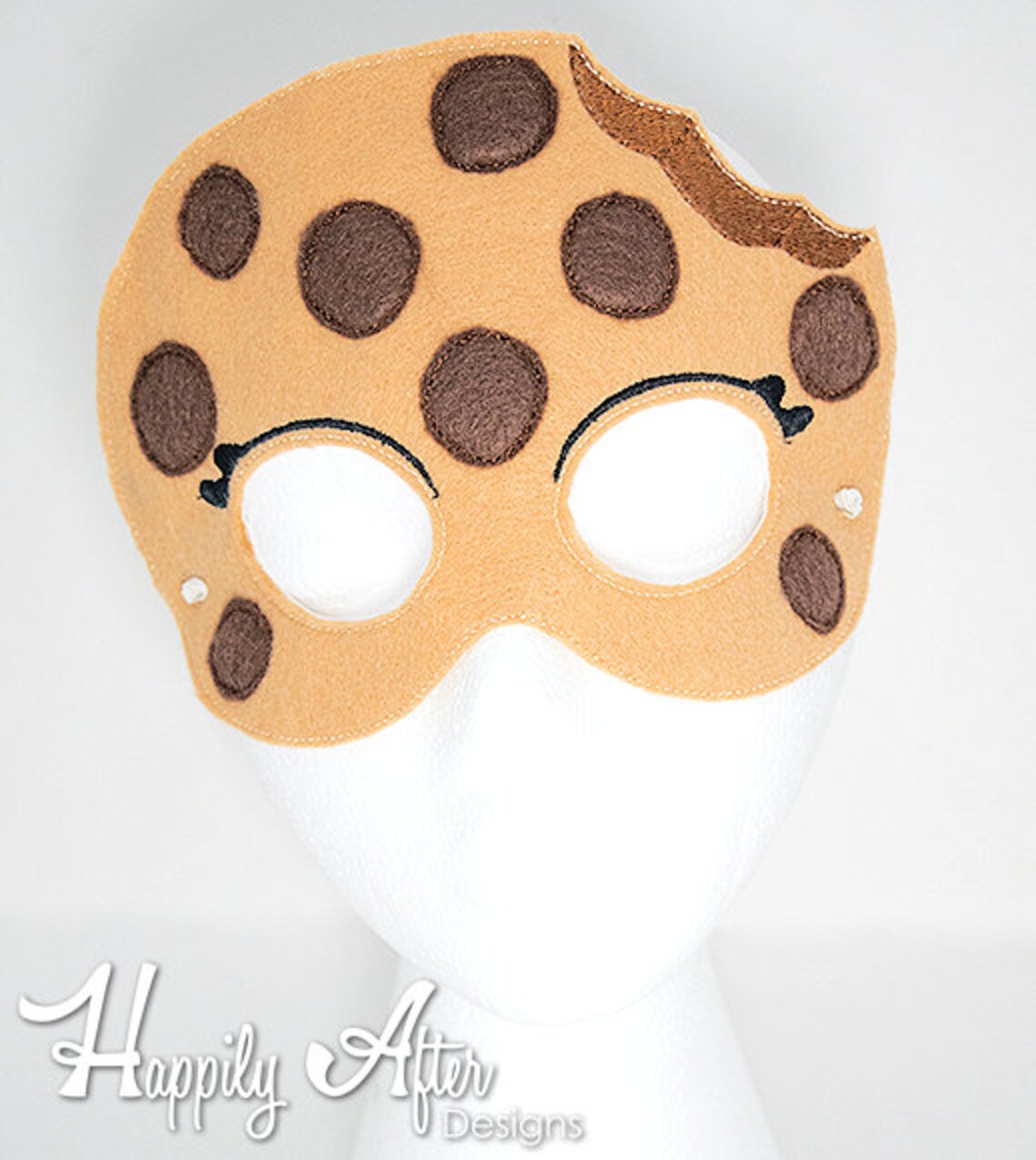 Chocolate Chip Cookie Mask Embroidery Design cookie mask | Etsy