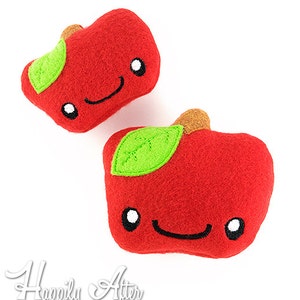 Apple Stuffie Embroidery Design, Kawaii, Kawaii Machine Embroidery, ITH ...