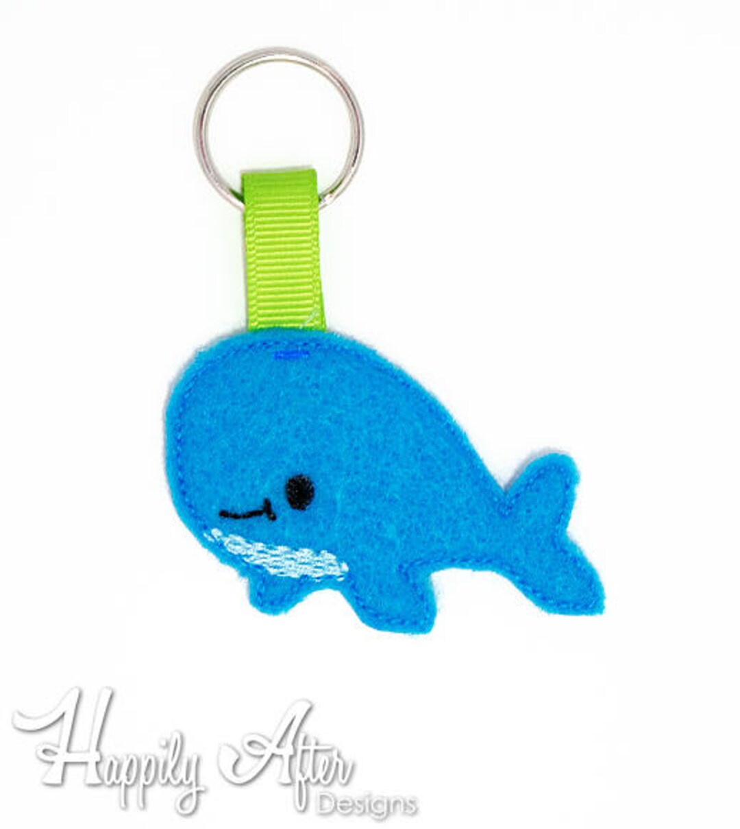 Whale Keychain Embroidery Design, Whale, Keychain Embroidery, Machine ...