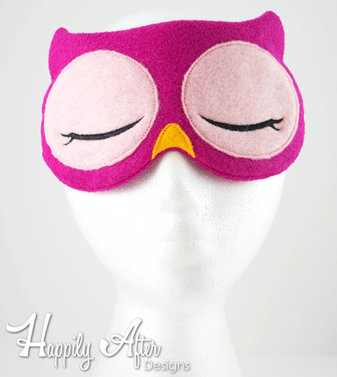 Owl Sleep Mask Embroidery Design sleep mask machine | Etsy