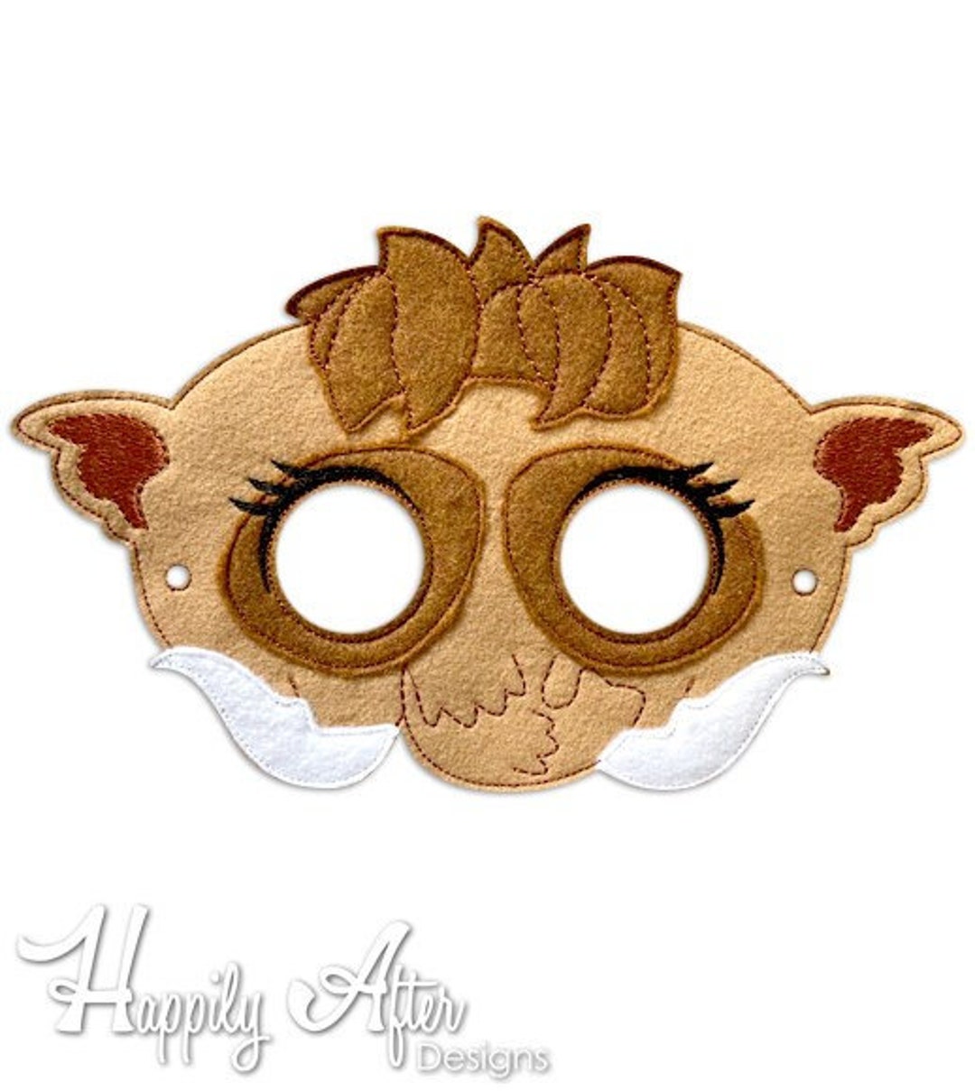 Kind Mammoth Mask Embroidery Design - Machine Embroidery - ITH Mask ...