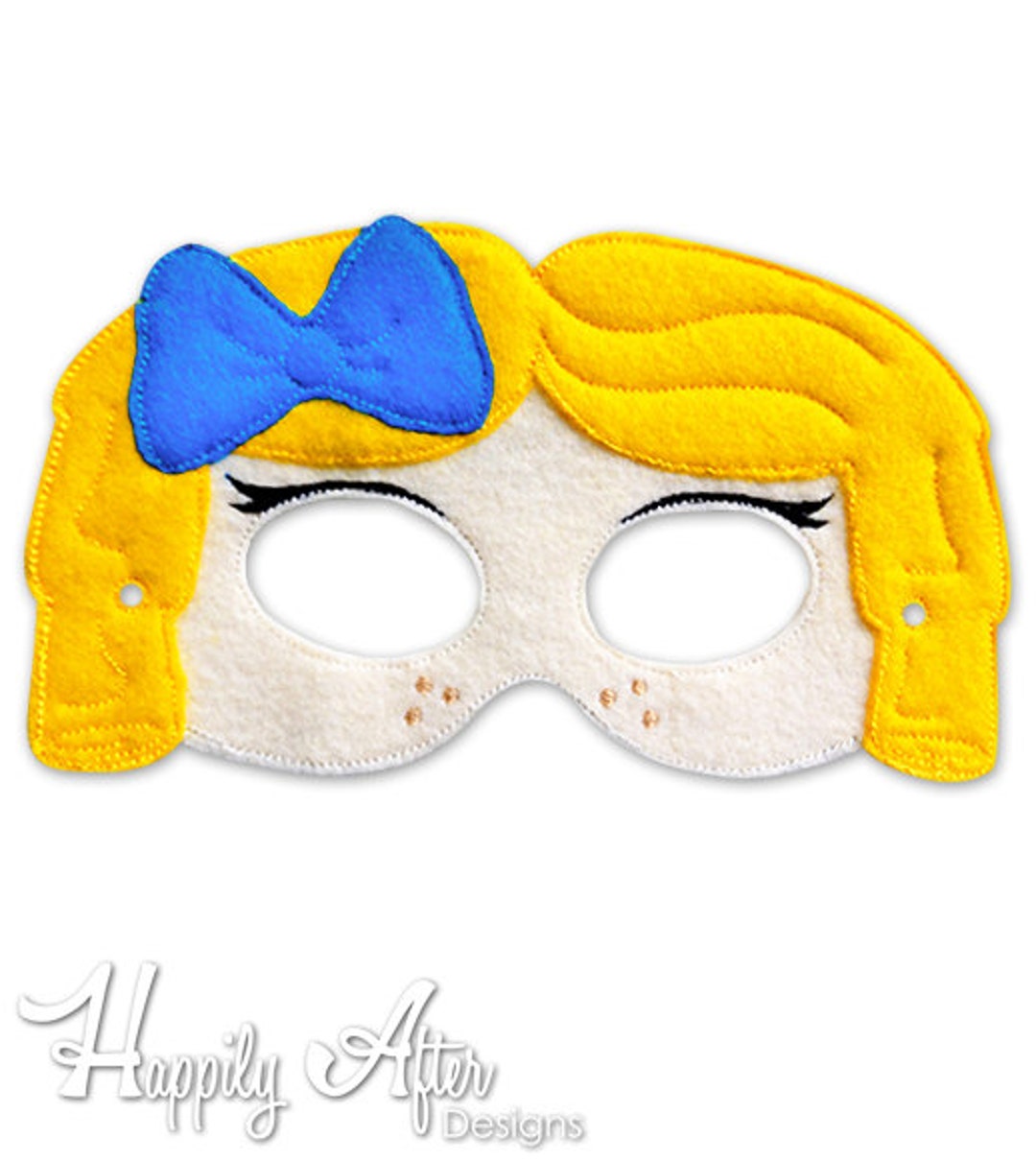Goldilocks Mask Embroidery Design, Goldilocks Mask, Machine Embroidery ...