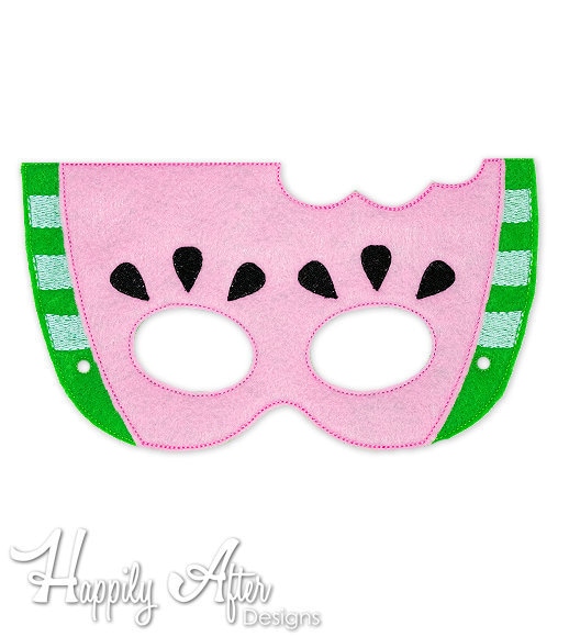 Watermelon Mask Embroidery Design food mask machine | Etsy