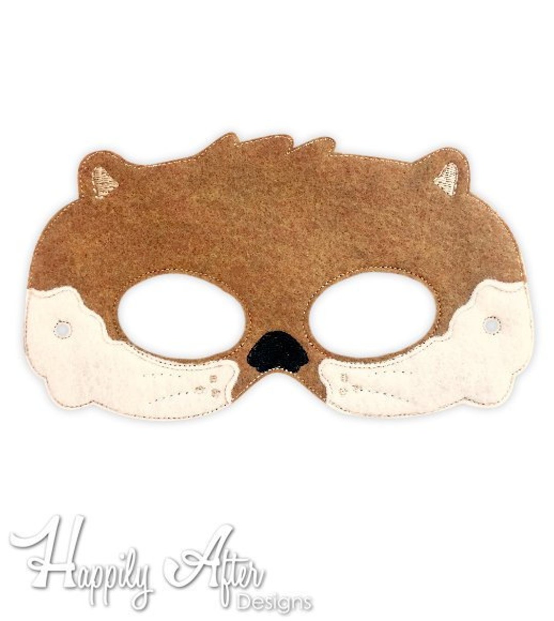 Otter Mask Embroidery Design, Otter Mask, Machine Embroidery, ITH Mask ...