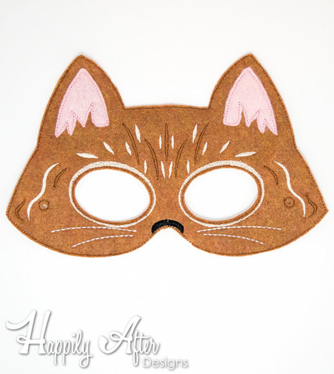 Multicolored Cat Mask Embroidery Design, Kitty Mask, Machine Embroidery ...