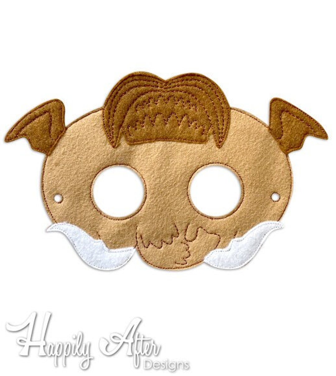 Strong Mammoth Mask Embroidery Design - Machine Embroidery - ITH Mask ...