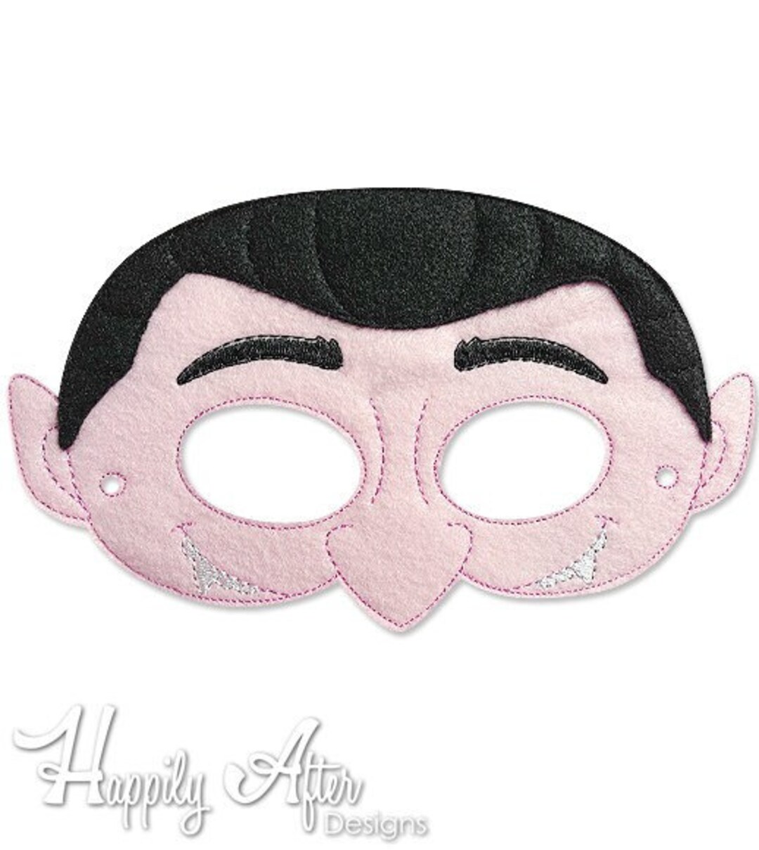 Brave Vampire Mask Embroidery Design, Vampire Mask, Machine Embroidery ...