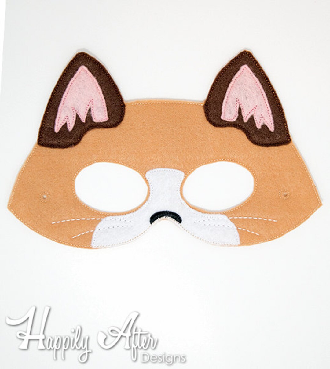 Patch Cat Mask Embroidery Design, Kitty Mask, Machine Embroidery, ITH ...