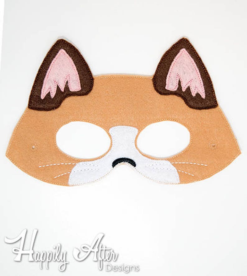 Cats Mask Embroidery Design Pack Cat Mask Striped Tabby - Etsy