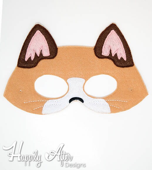 Cats Mask Embroidery Design Pack, Cat Mask, Striped, Tabby Cat, Machine ...
