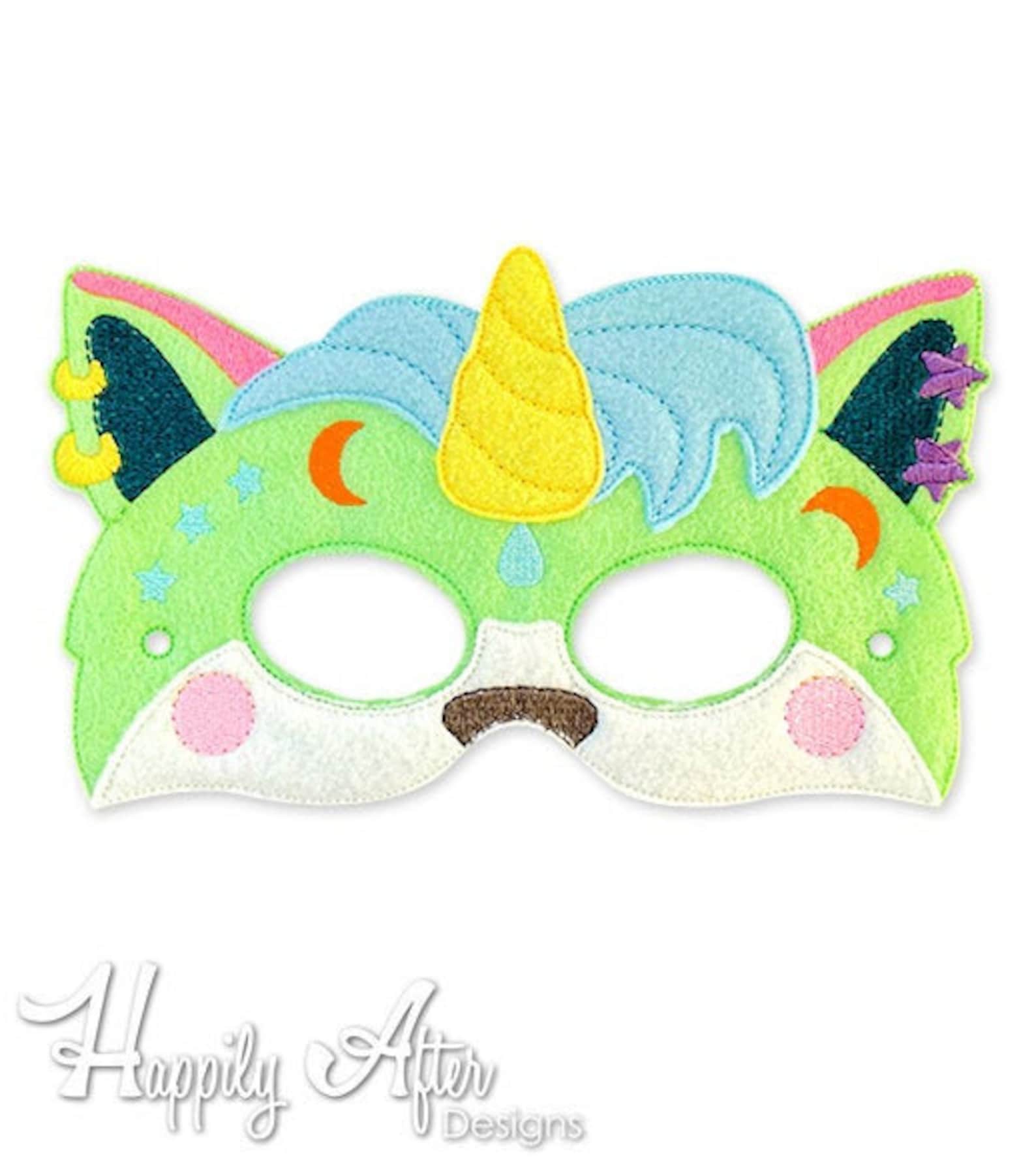 Unifox Mask Embroidery Design, Fox Mask, Machine Embroidery, ITH Mask ...
