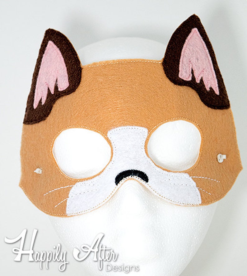 Patch Cat Mask Embroidery Design kitty mask machine | Etsy