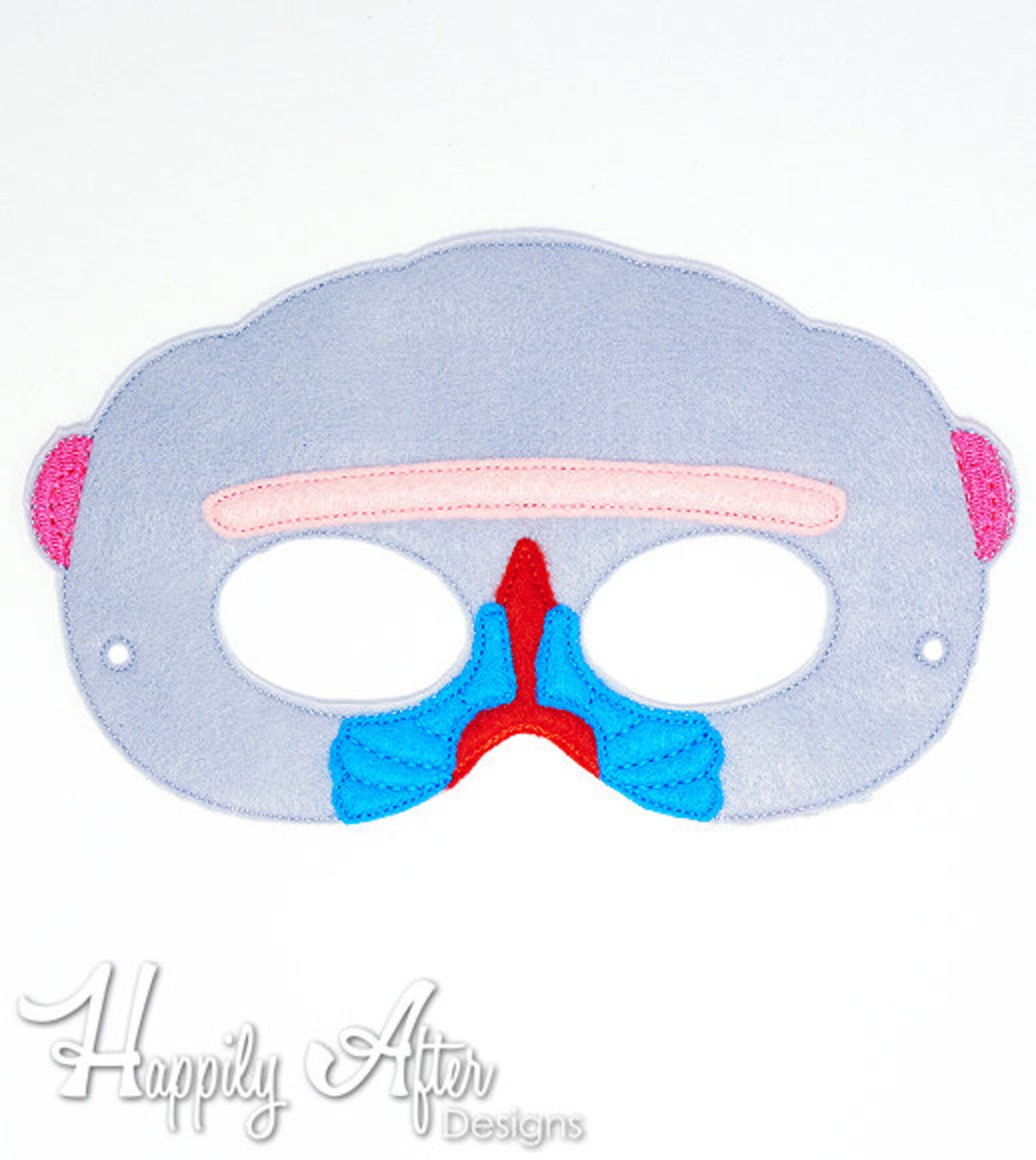 Baboon Mask Embroidery Design Baboon Mask Machine | Etsy