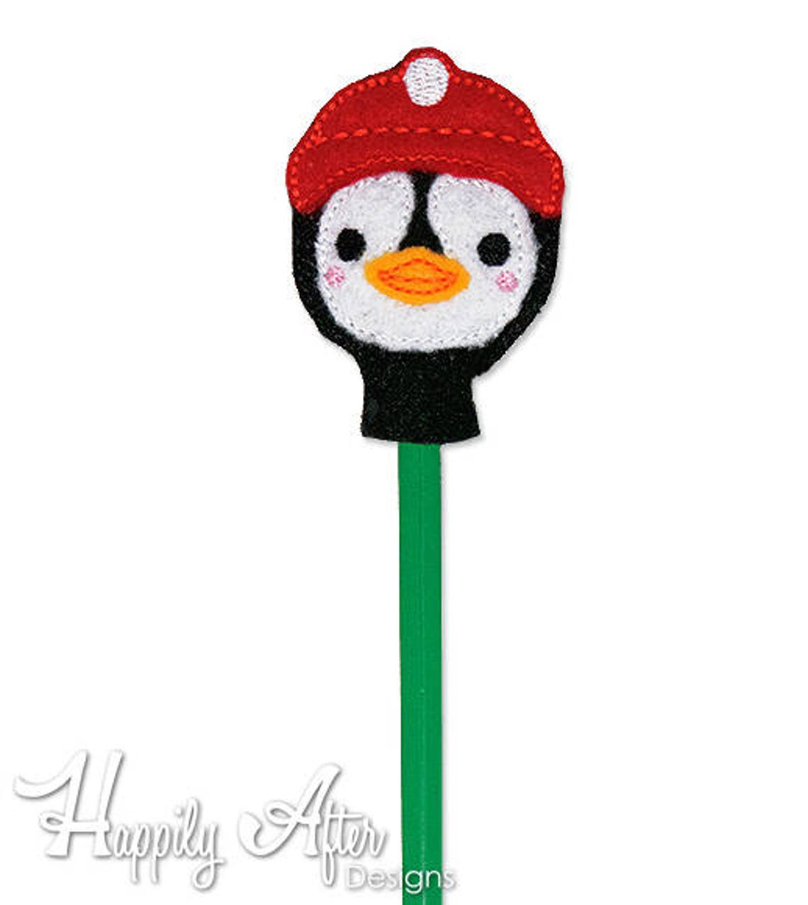 Penguin Pencil Topper Embroidery Design Penguin Pencil - Etsy