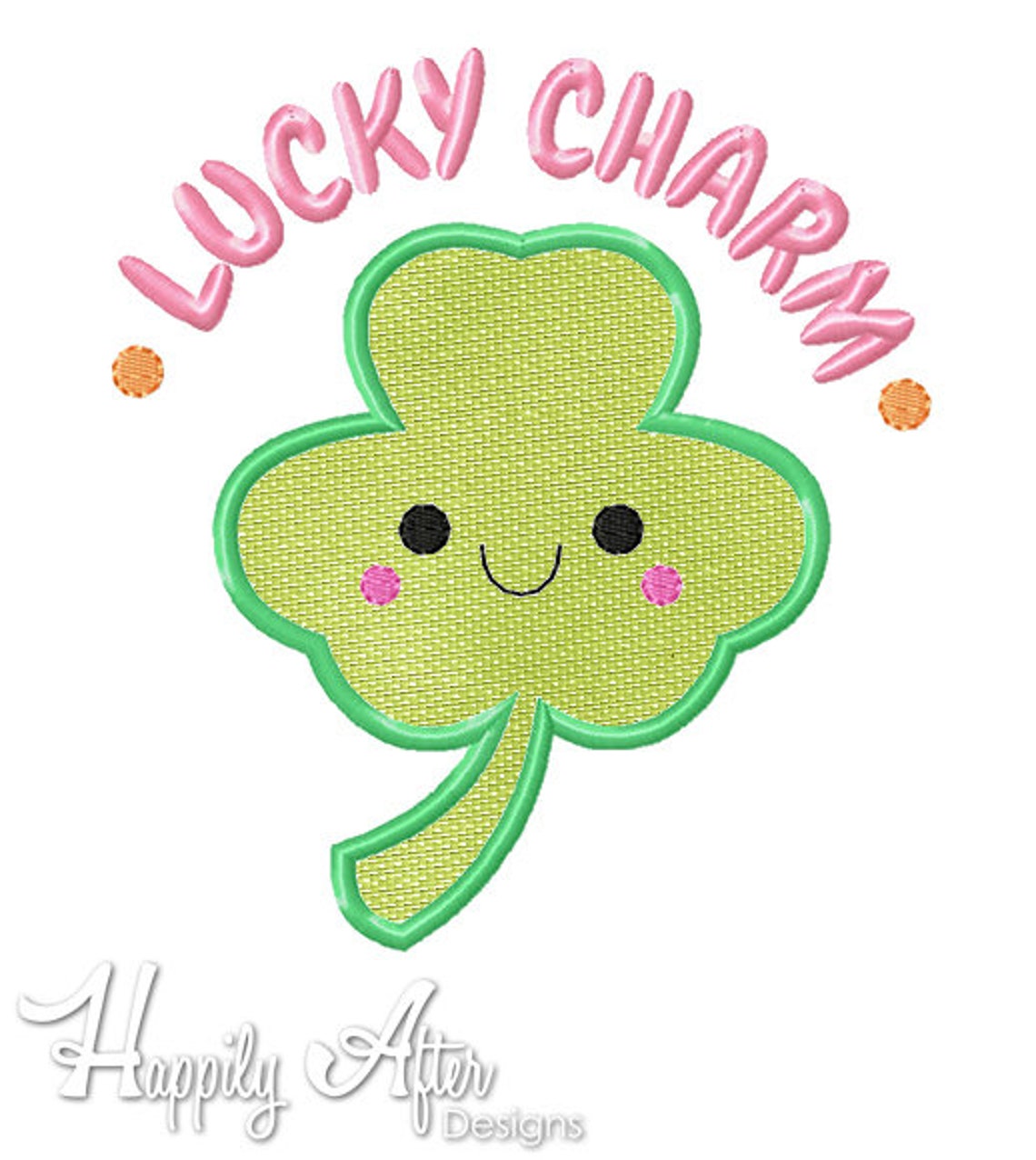 Lucky Charm Applique Embroidery Design Kawaii Applique St | Etsy