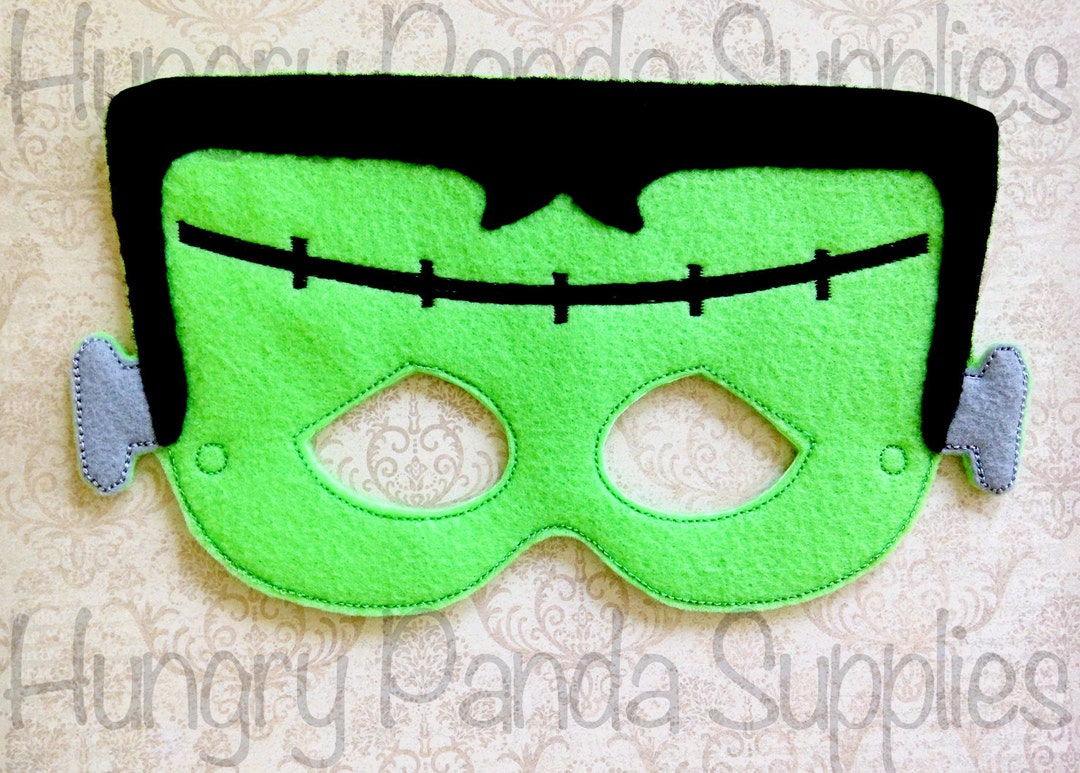 Frankenstein Mask Embroidery Design, Frankenstein Mask, Machine ...
