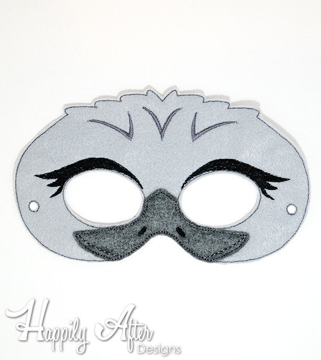 Emu Mask Embroidery Design, Ostrich Mask, Machine Embroidery, ITH Mask ...
