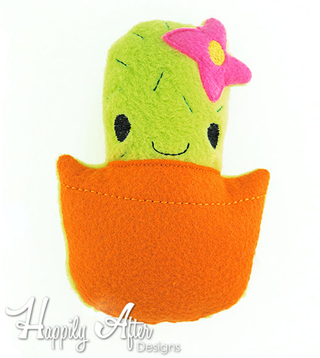 Cactus Stuffie Embroidery Design, Kawaii, Kawaii Machine Embroidery ...