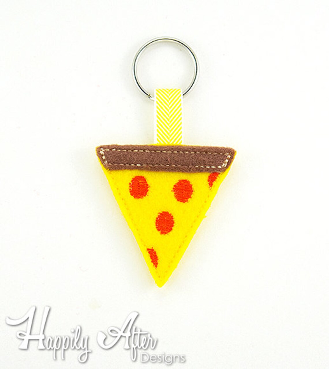 Pizza Keychain Embroidery Design Food Pizza Keychain - Etsy