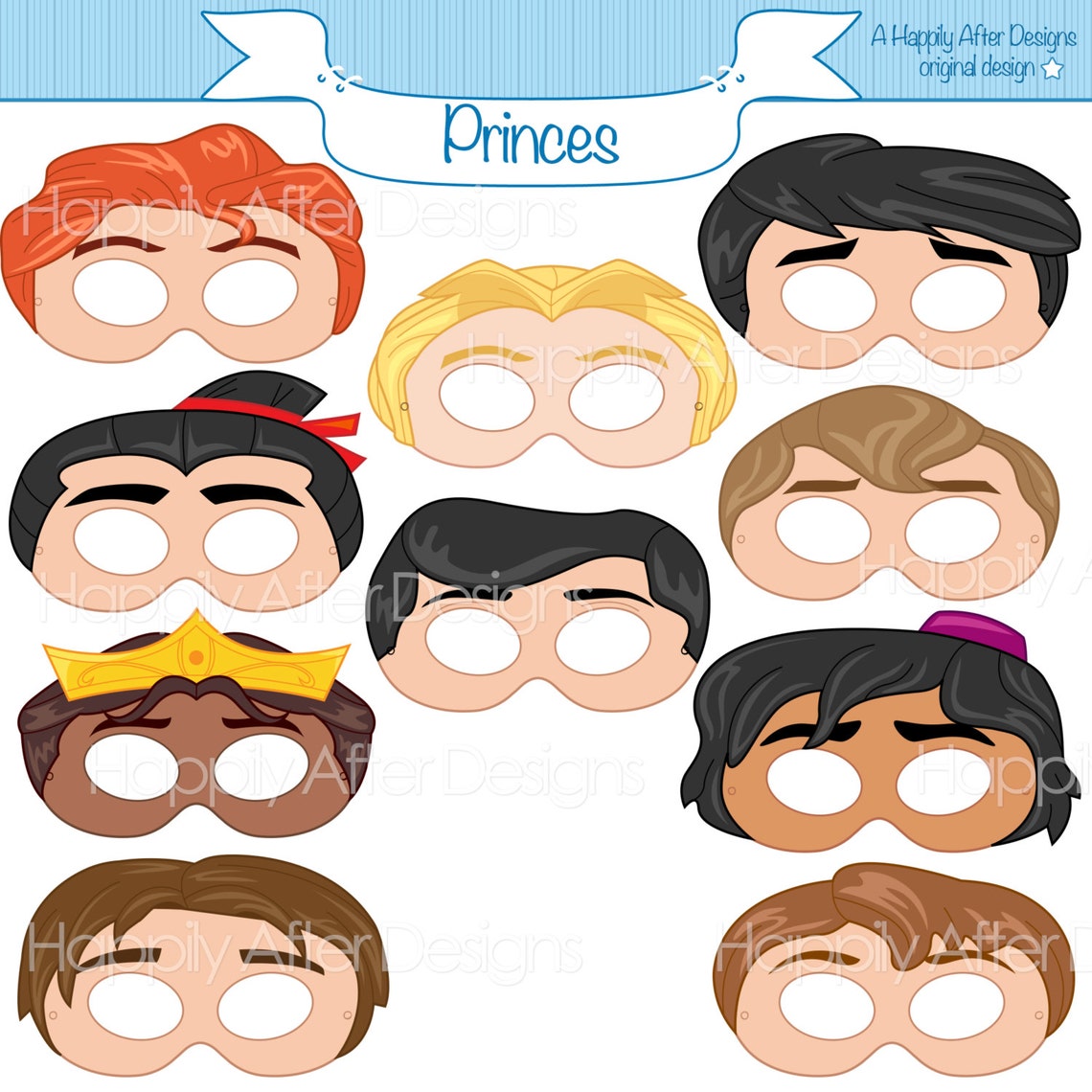 Prince Printable Masks Prince Character Party Masks - Etsy Canada