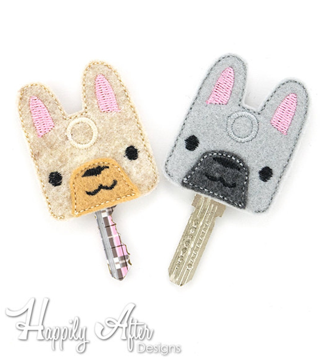 French Bulldog Key Cover Embroidery Design, Dog, Dog Key Cover, Key ...