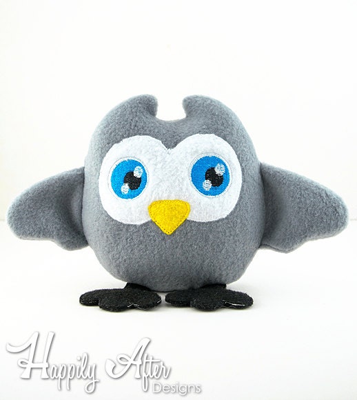 Owl Stuffie Embroidery Design Owls Owl Stuffed Animal Owl - Etsy