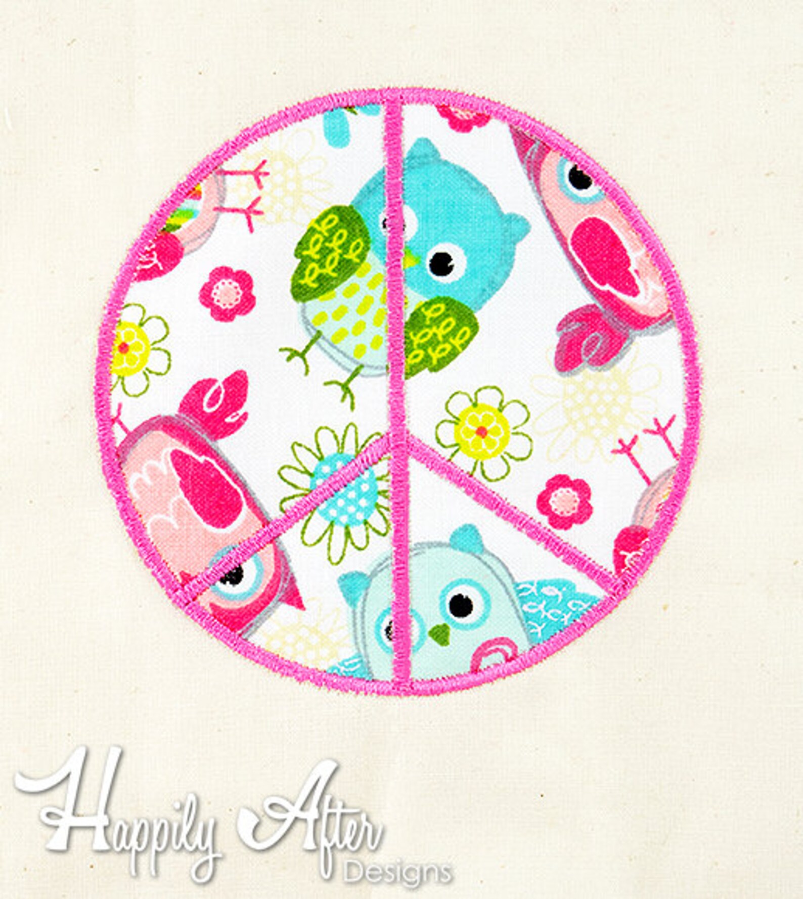 Peace Sign Applique Embroidery Design, Peace Applique, Love Applique ...