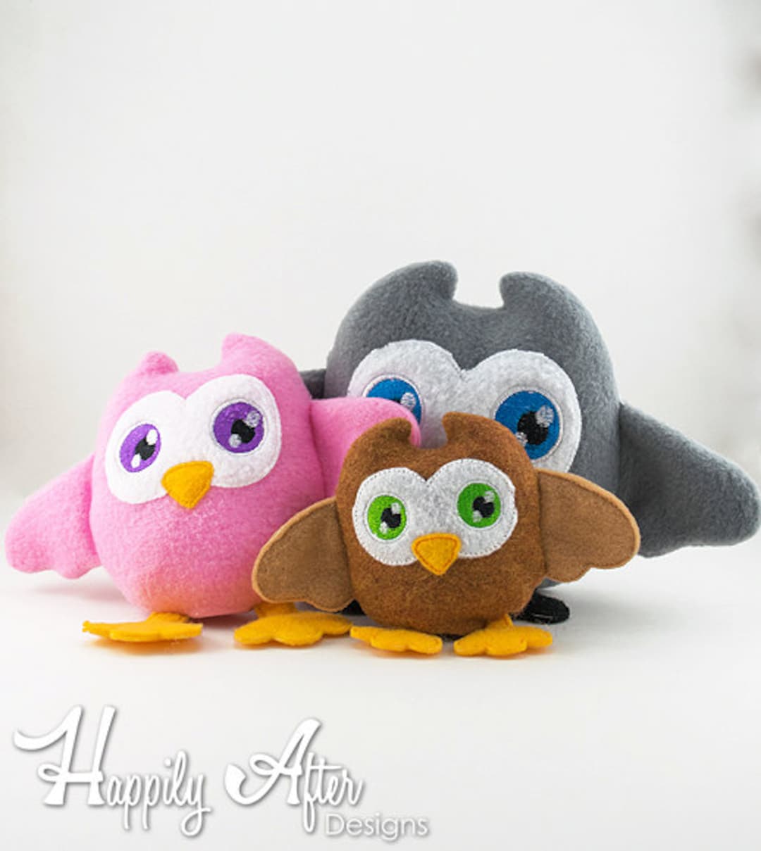 Owl Stuffie Embroidery Design, Owls, Owl Stuffed Animal, Owl Machine ...
