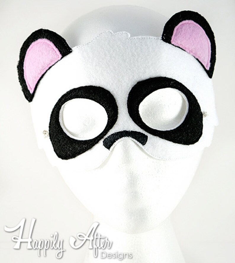 Panda Bear Mask Embroidery Design, Panda Mask, Machine Embroidery, ITH ...