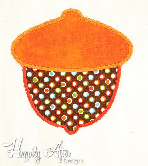 Acorn Applique Embroidery Design, Autumn Applique, Fall Applique ...