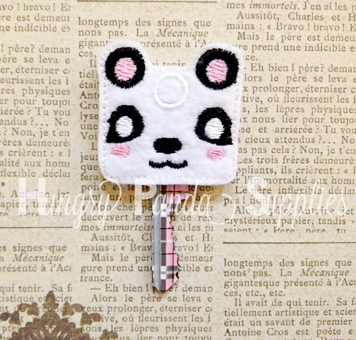Panda Key Cover Embroidery Design Panda Key Cover | Etsy